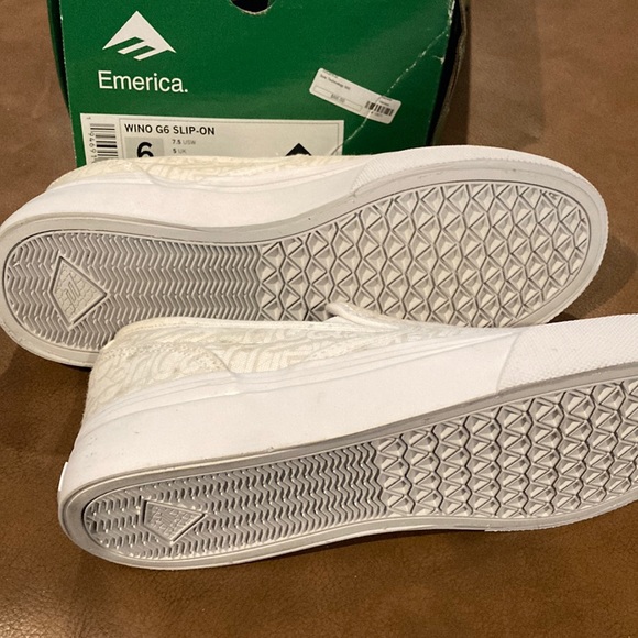 Emerica. | Shoes | Emerica Shoes Wino G6 Slipon Whiteprint | Poshmark
